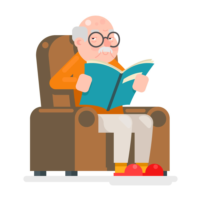 Old Man | Education Illustrations ~ Creative Market