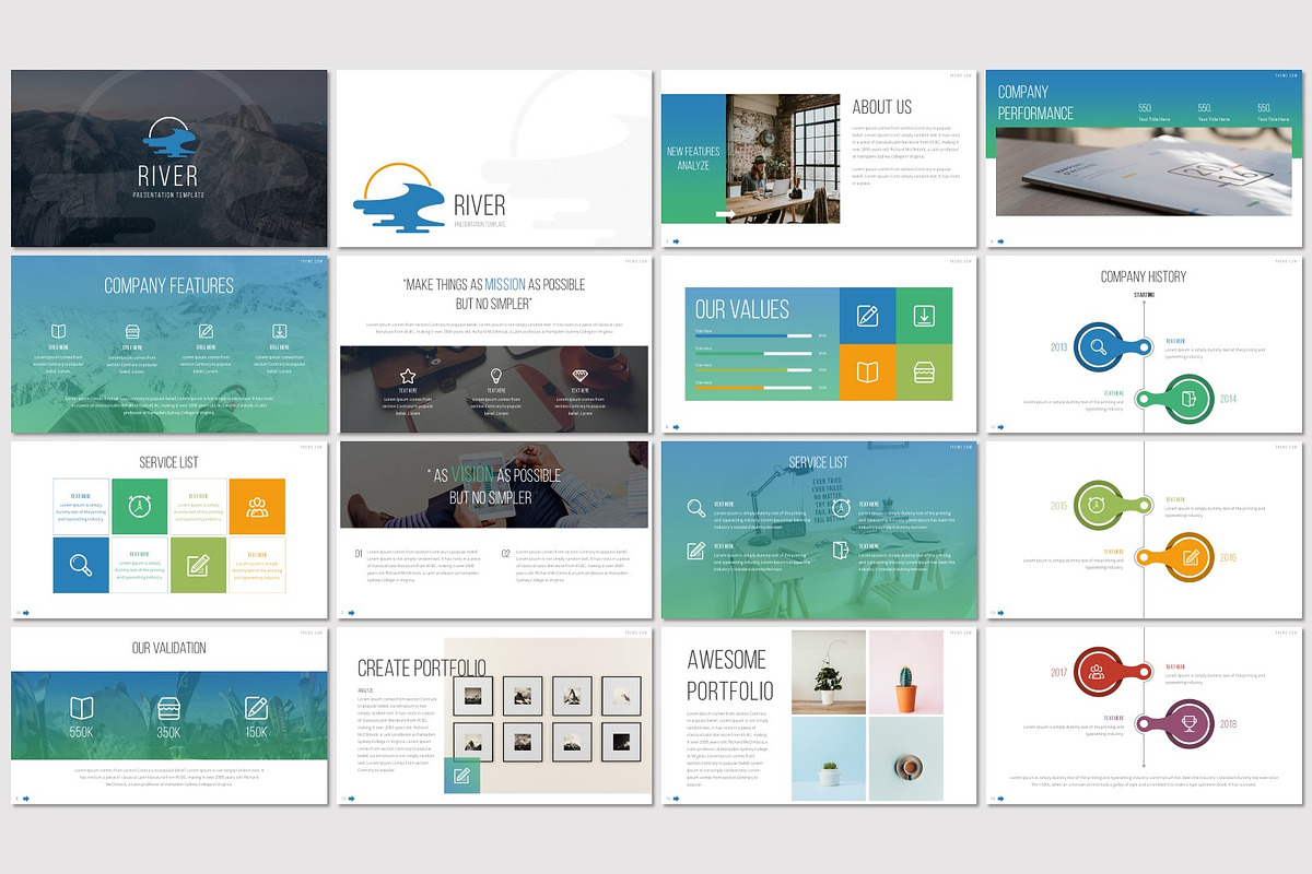 River - Powerpoint Template, a Presentation Template by inspirasign ...