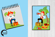 Pirates Island Clipart, AMB-173, an Illustration by AMBillustrations