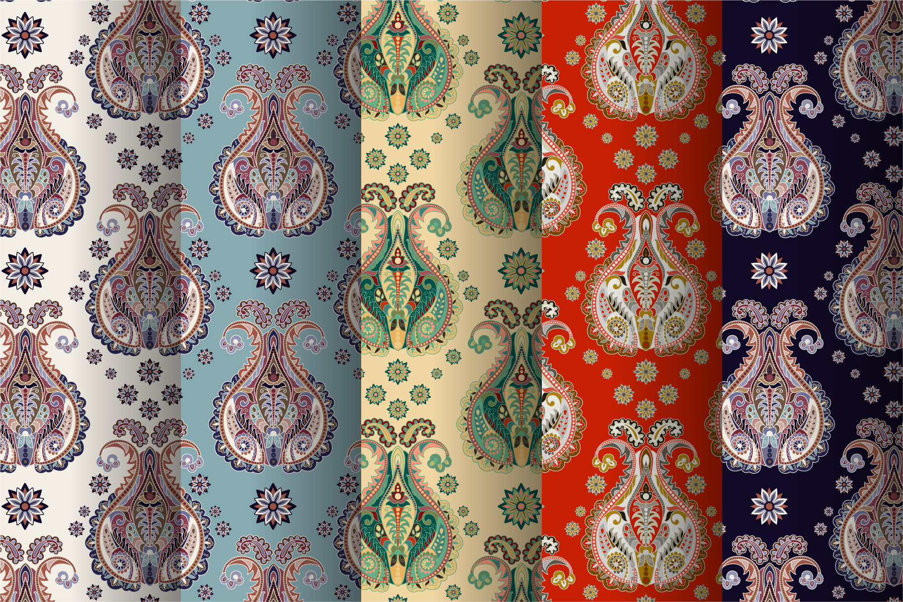 5 Indian Vector Patterns, a Pattern Graphic by Sunny_Lion | Creative Market