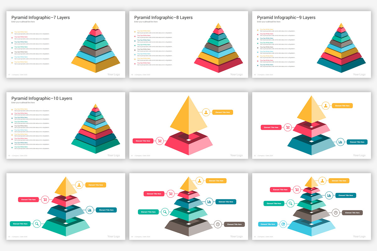 Pyramid Google Slides Infographics, a Presentation Template by SlideOne