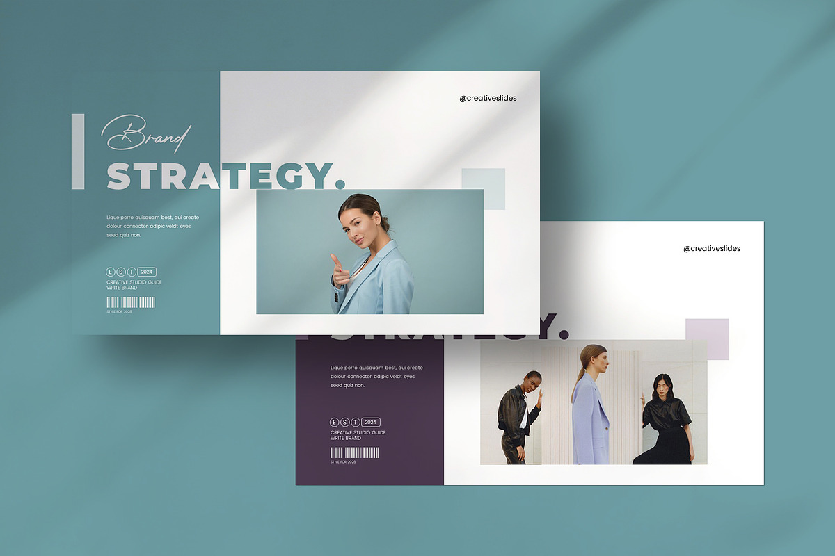 Brand Strategy Guide Template, a Presentation Template by CreativeSlides