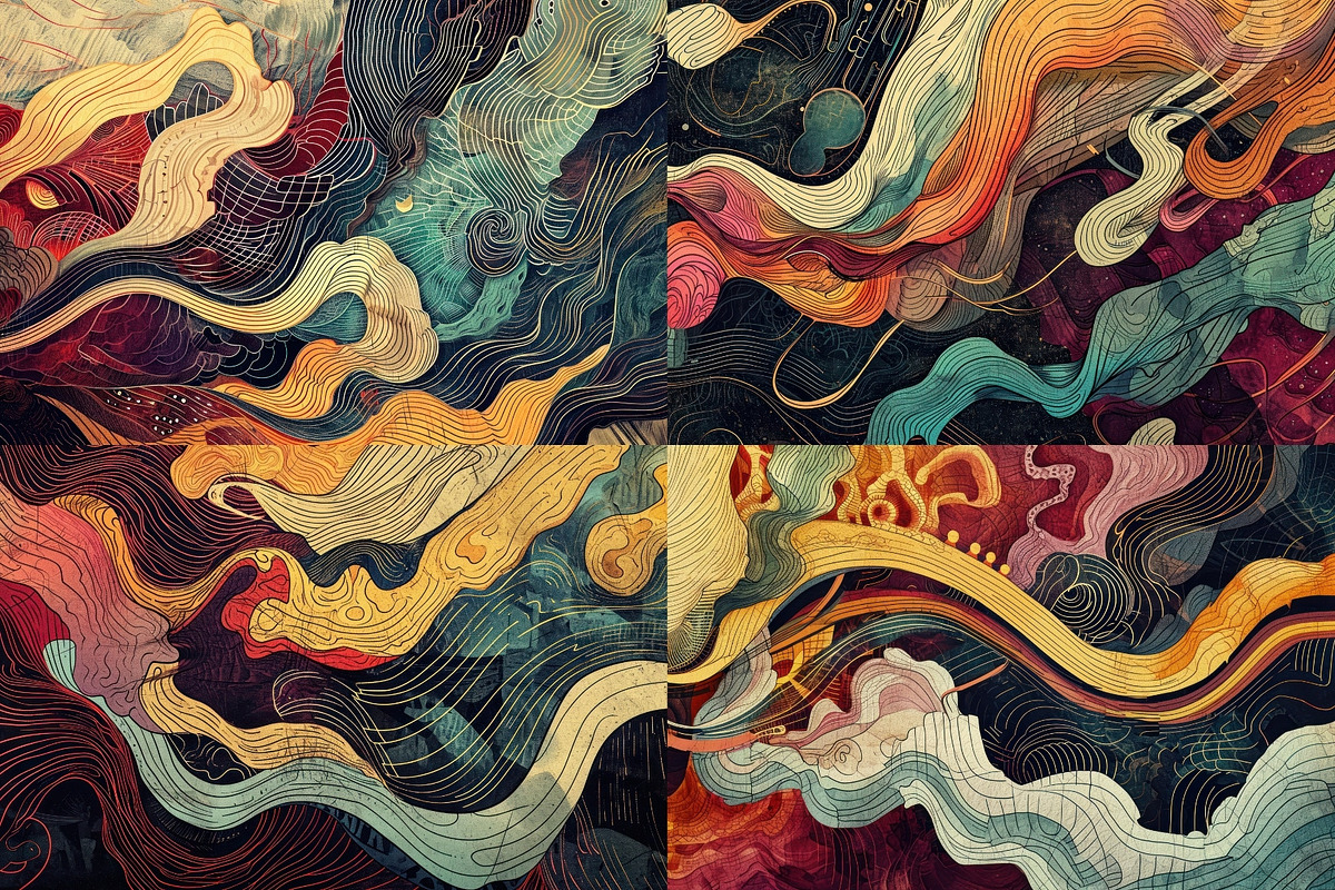 16 Harmony Sound Wave Illustrations, a Background Graphic by HipFonts