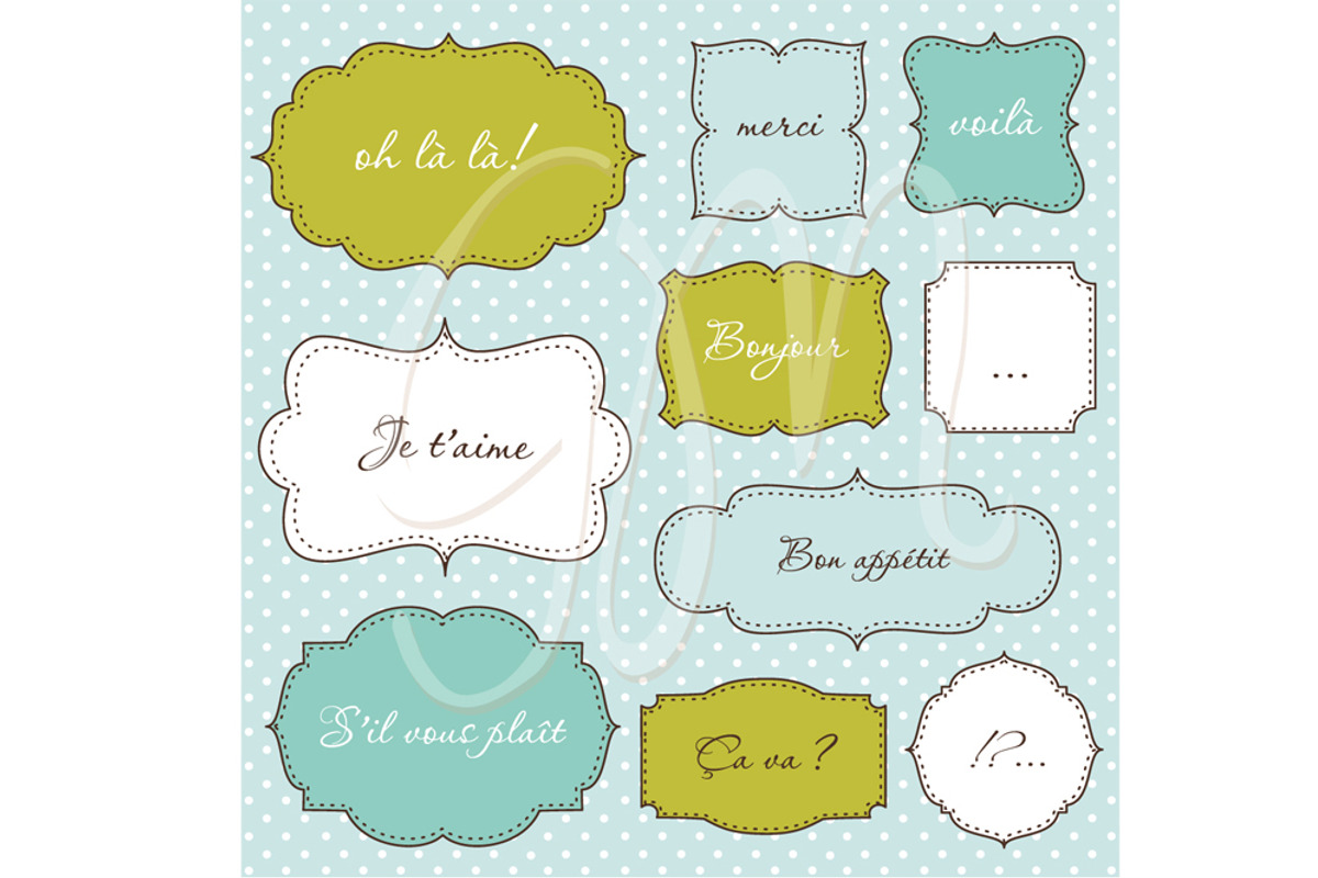 Frames clip art with backgrounds, an Illustration by GraphicMarket