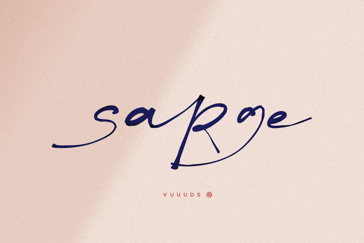 Sarge Font, a Script Font by vuuuds