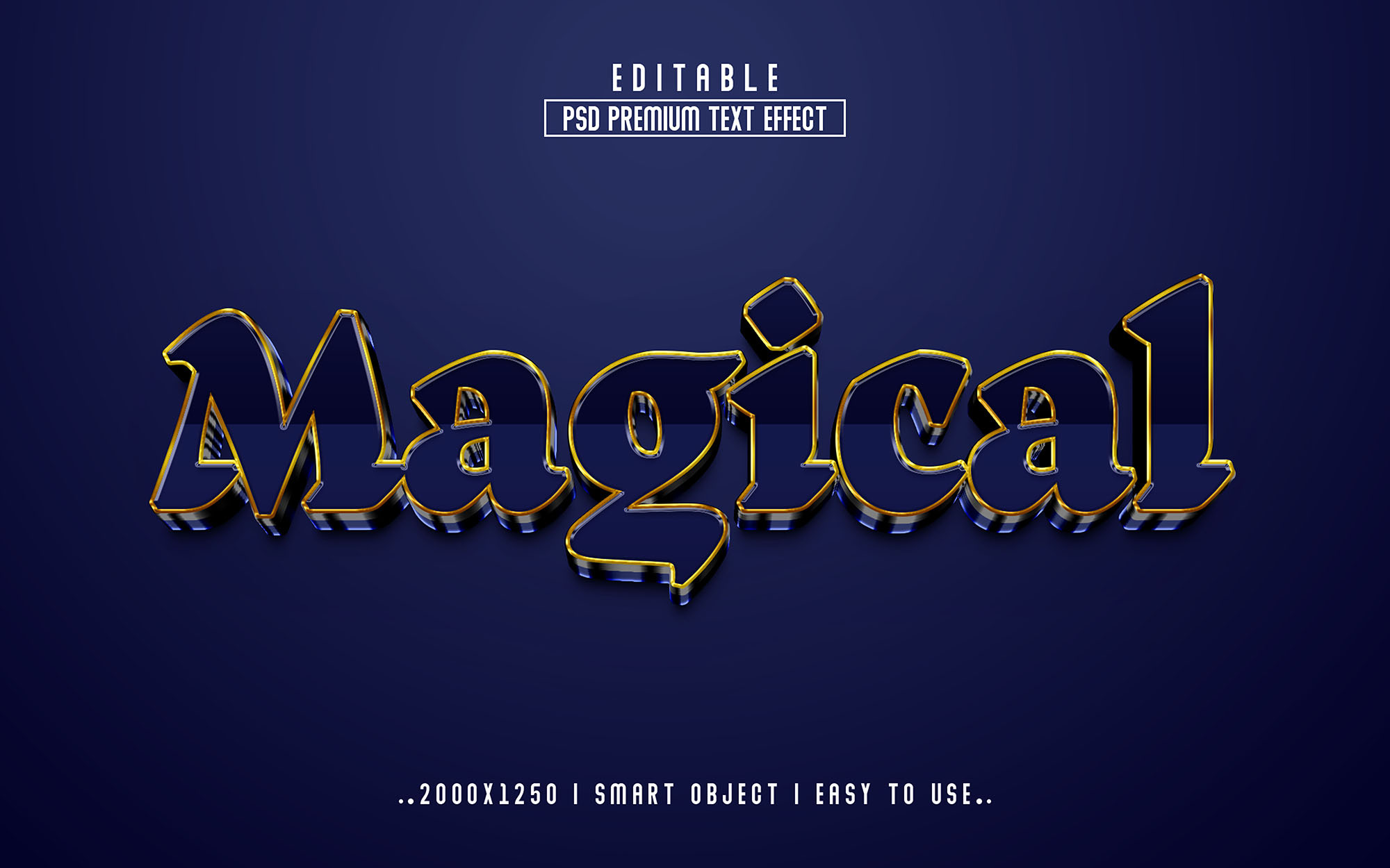 Magical 3D Editable Text Effect st, an Action Add-On by Md Jahidul99