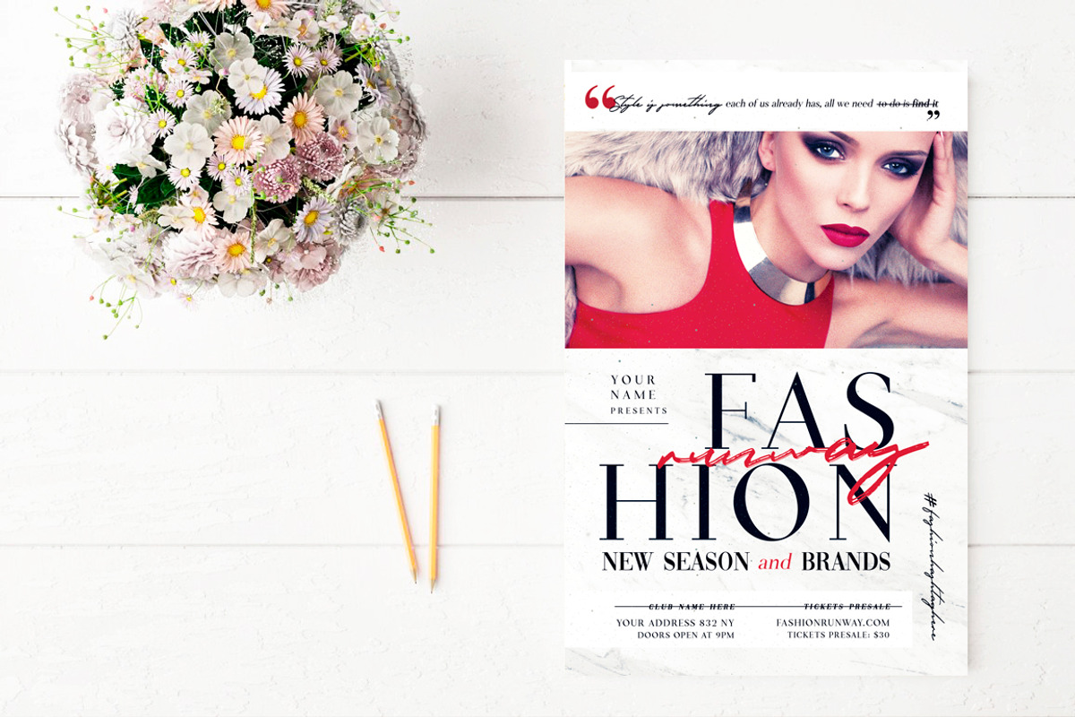 Fashion Runway Flyer Template, a Flyer Template by Touringxx Creative ...