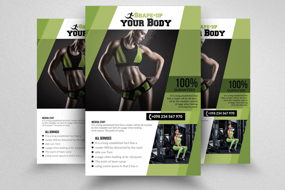 10 Fitness Flyer Bundle Vol.01, a Flyer Template by Design Up