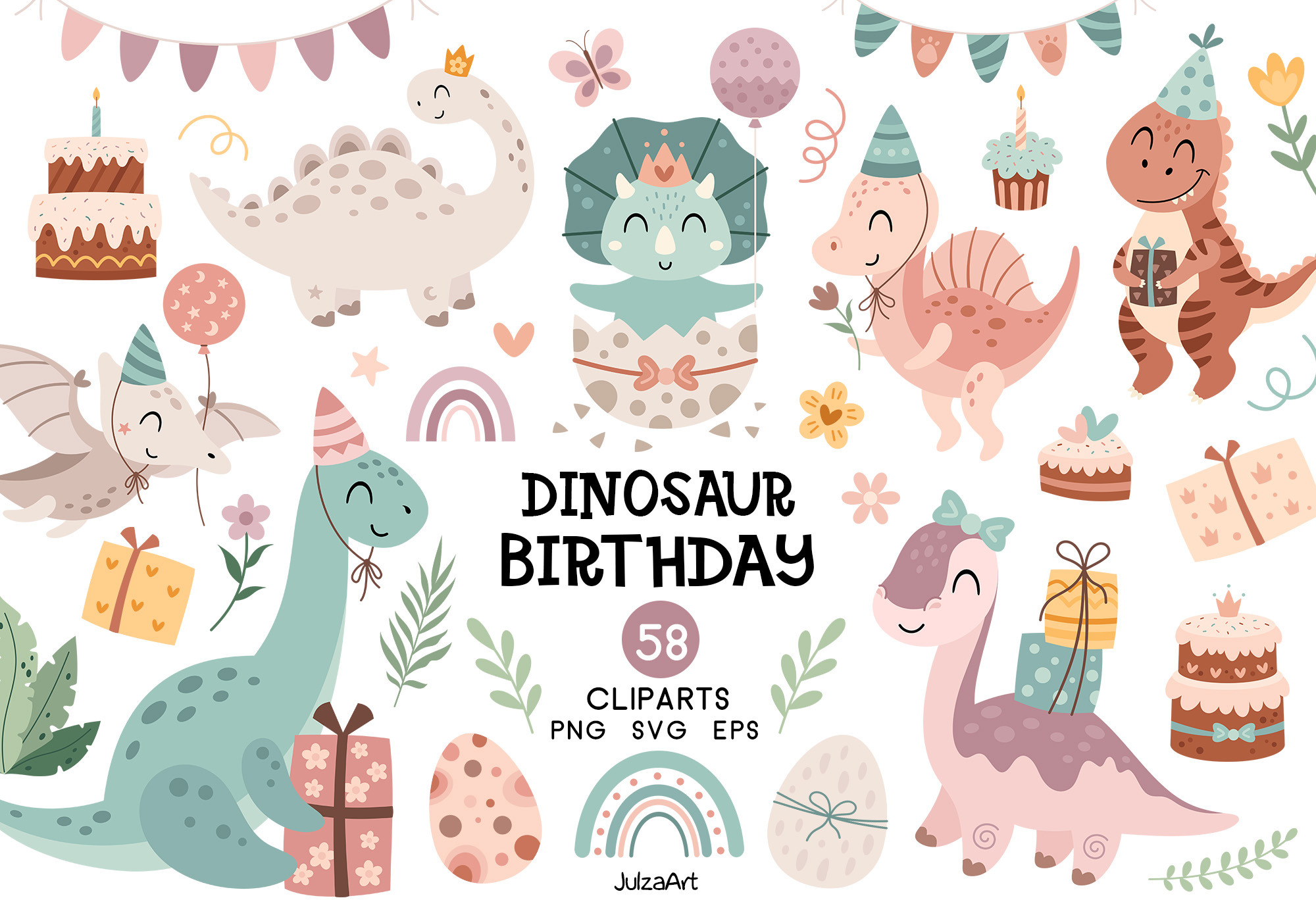Dinosaur Birthday Clipart
