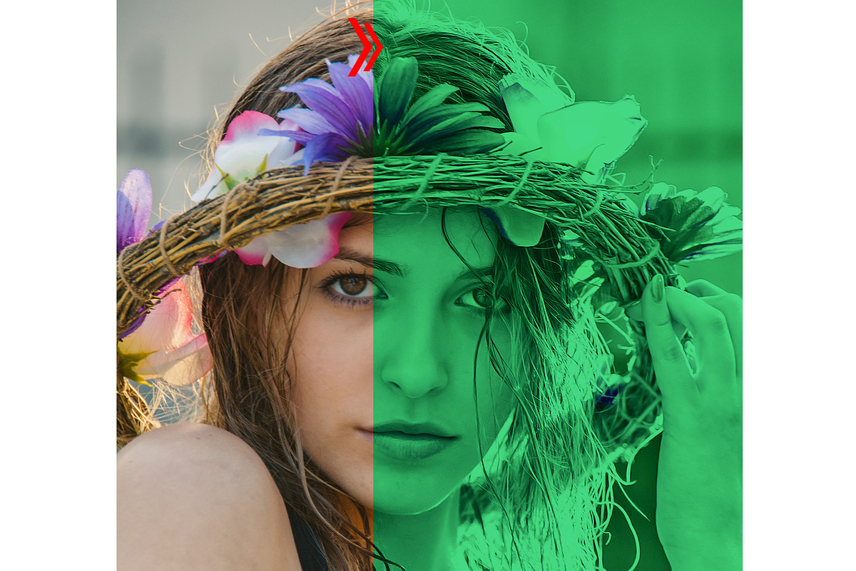 Green Color Effect Photoshop Action, an Action Add-On by Studio Retouch