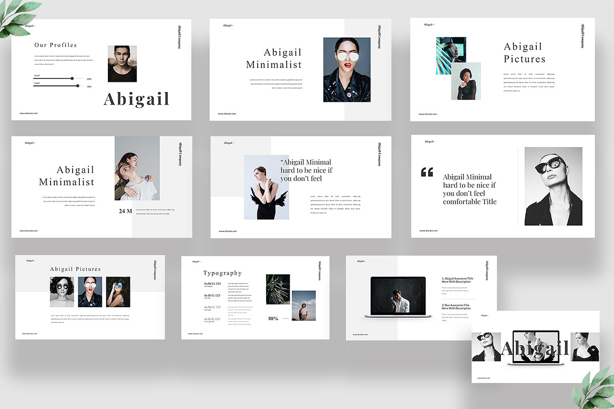 Abigail Minimal Powerpoint Templates, a Presentation Template by ...