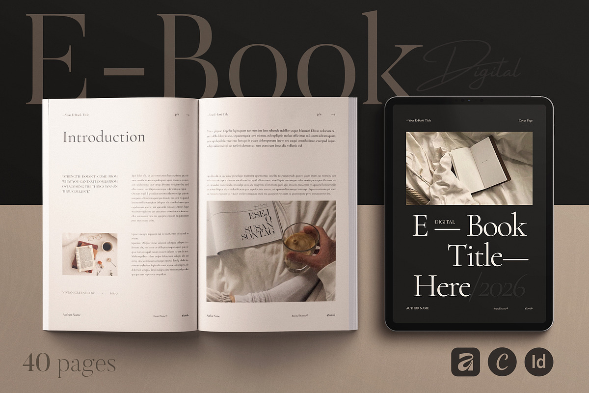Digital E-Book Design Template, a Magazine Template by ArtisanaAura
