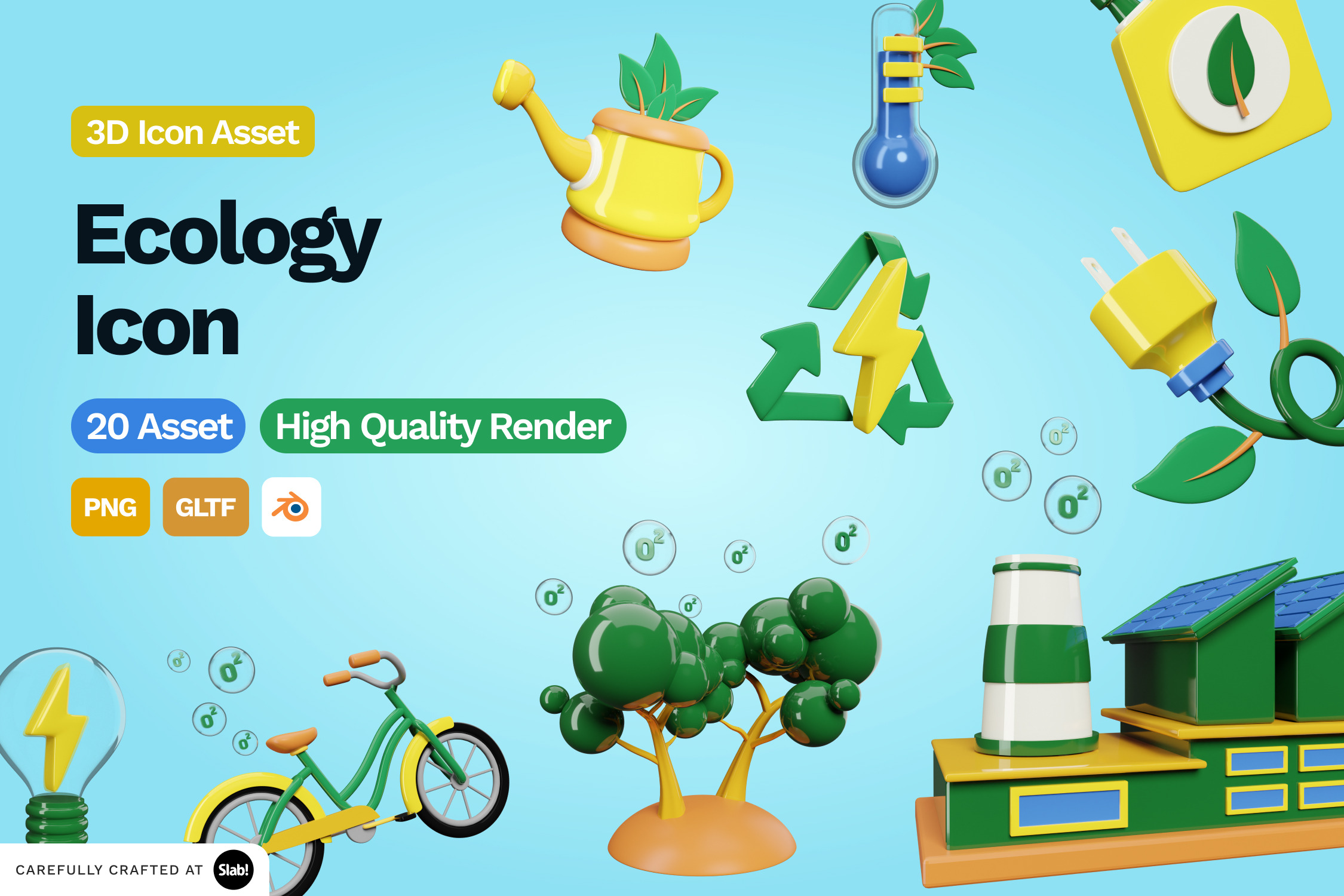 3D Ecology Icon, an Object 3D Model by SLAB! Design