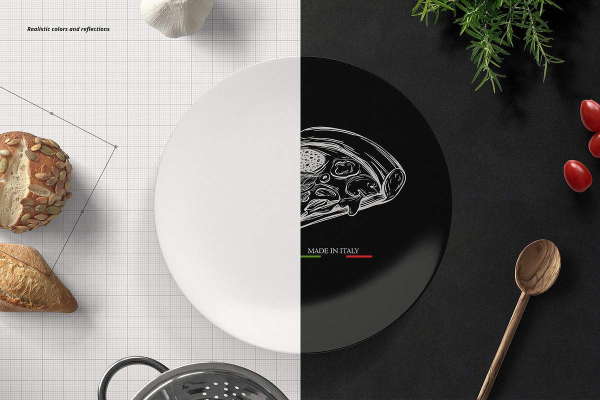 Plate Mockup Set, a Product Mockup by creatsy2