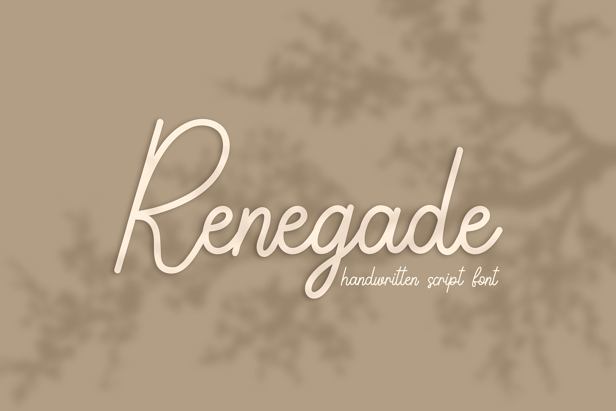 Renegade Handwritten Script Font, a Script Font by The Creative Bix