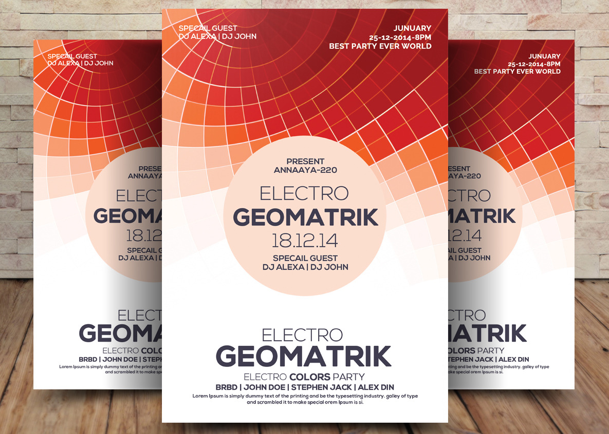 Geometric Flyer Psd Template, a Flyer Template by graphicforest ...
