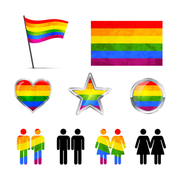 Big set of LGBT symbols and icons, an Icon by BestPics