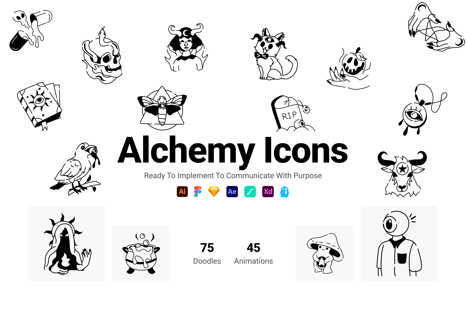 Animated Alchemy Icons