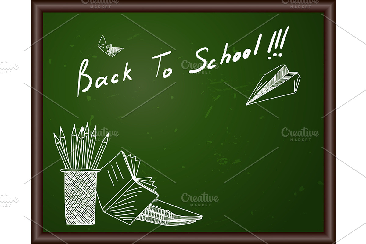 5 Classroom Blackboard Designs, an Education Illustration by Pavel ...