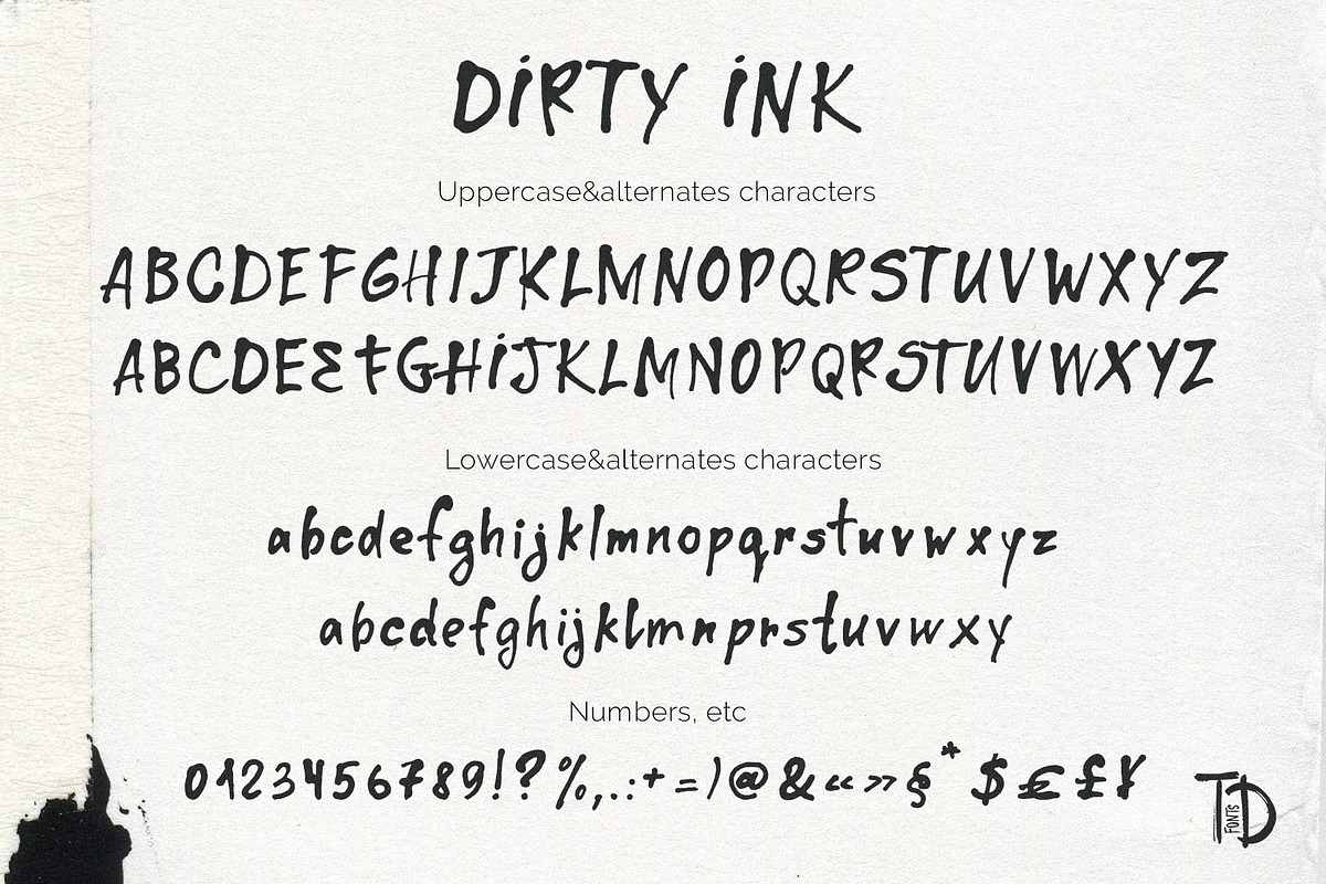 Dirty Ink font handwriting playful