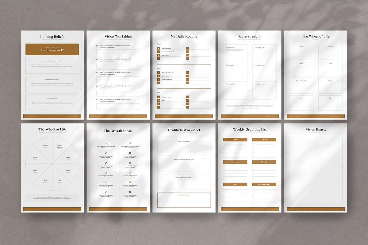 CANVA Coaching Template Bundle, a Marketing Template by AndrewPixel