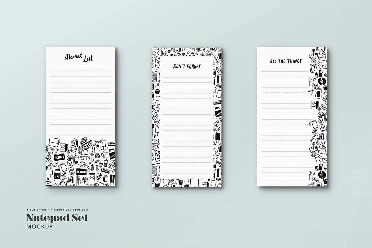 Notepad Mockup Bundle, a Print Template by Field Office