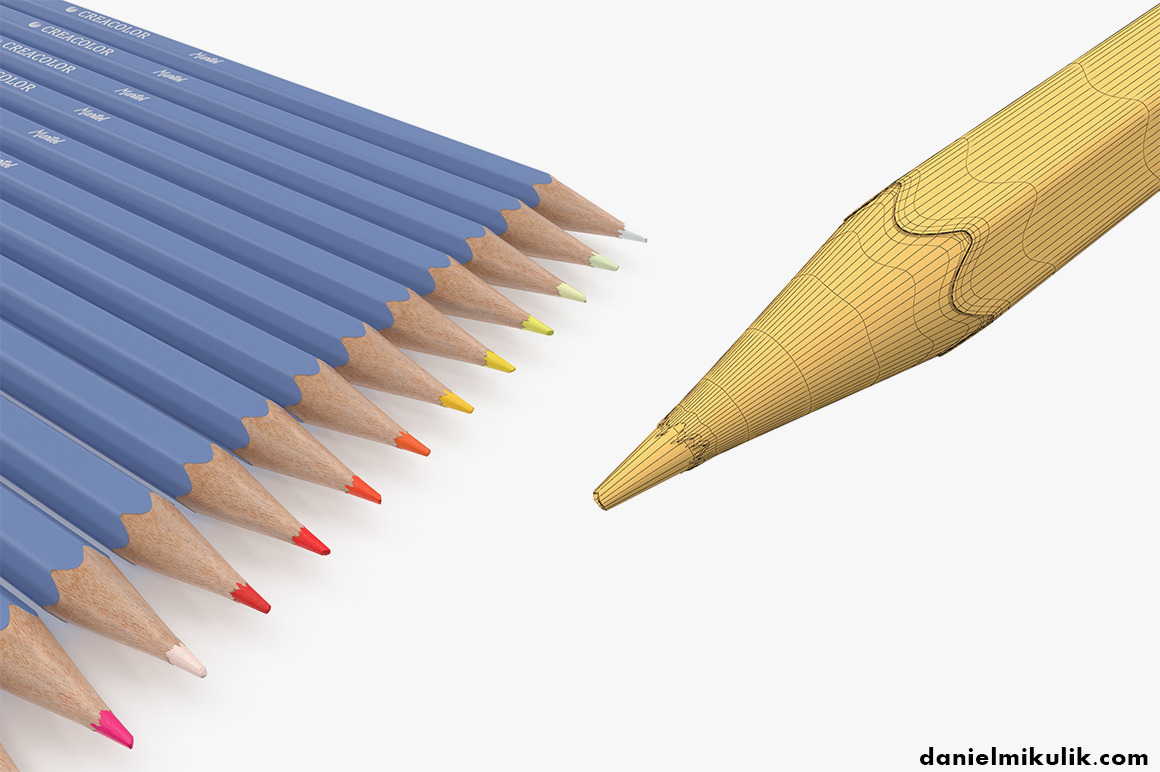 HD Color Pencil Pack, an Object 3D Model by Daniel Mikulik