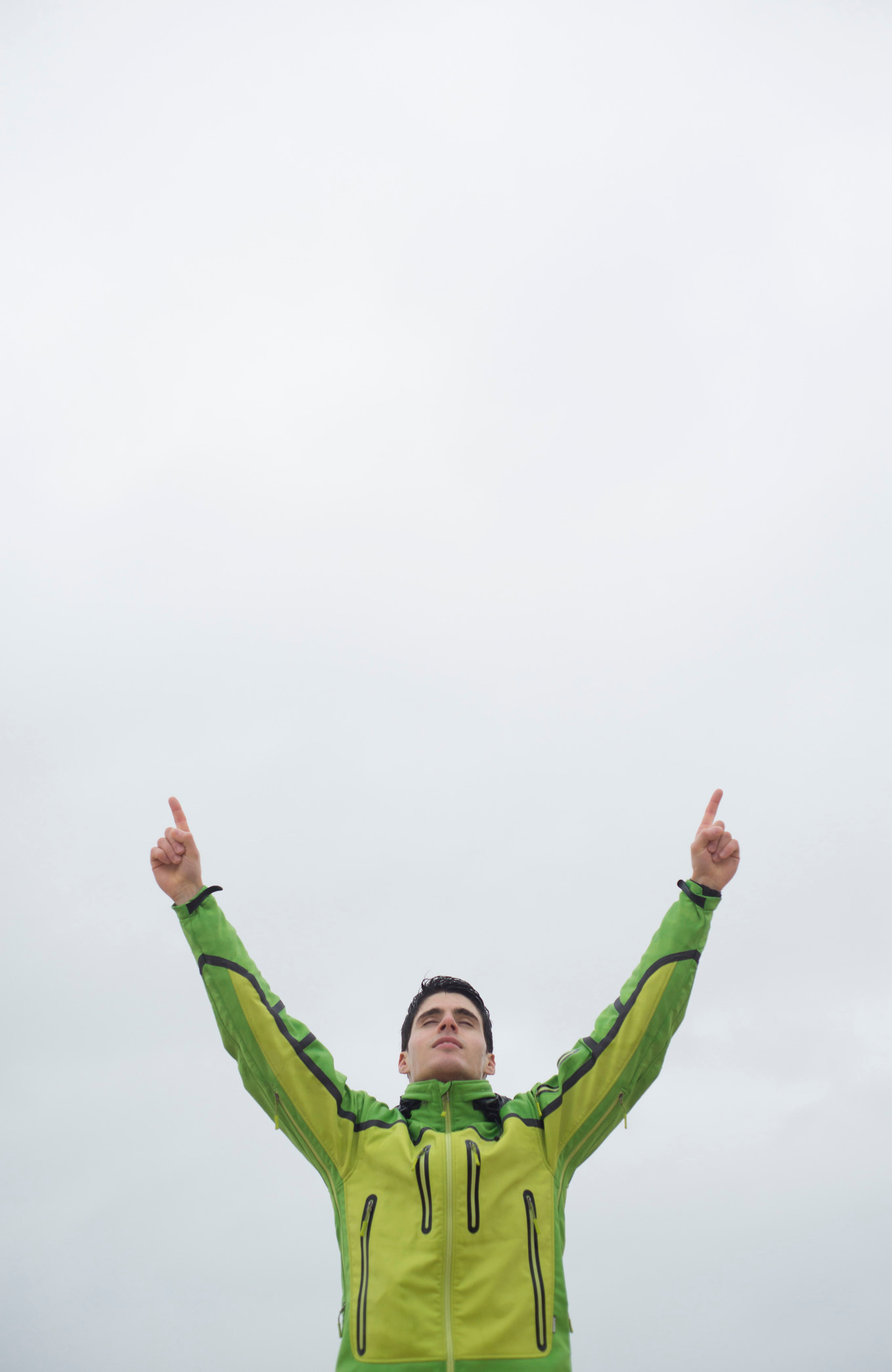 Runner man with arms raised, a Sports & Recreation Photo by Photoweb00
