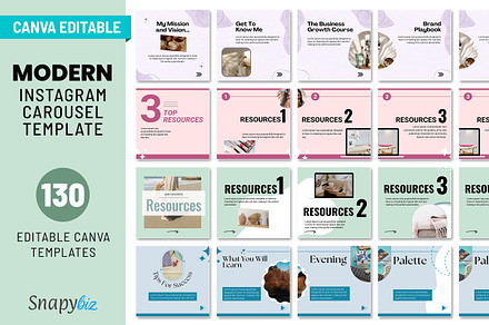 Canva Carousel Post | Social Media Templates ~ Creative Market