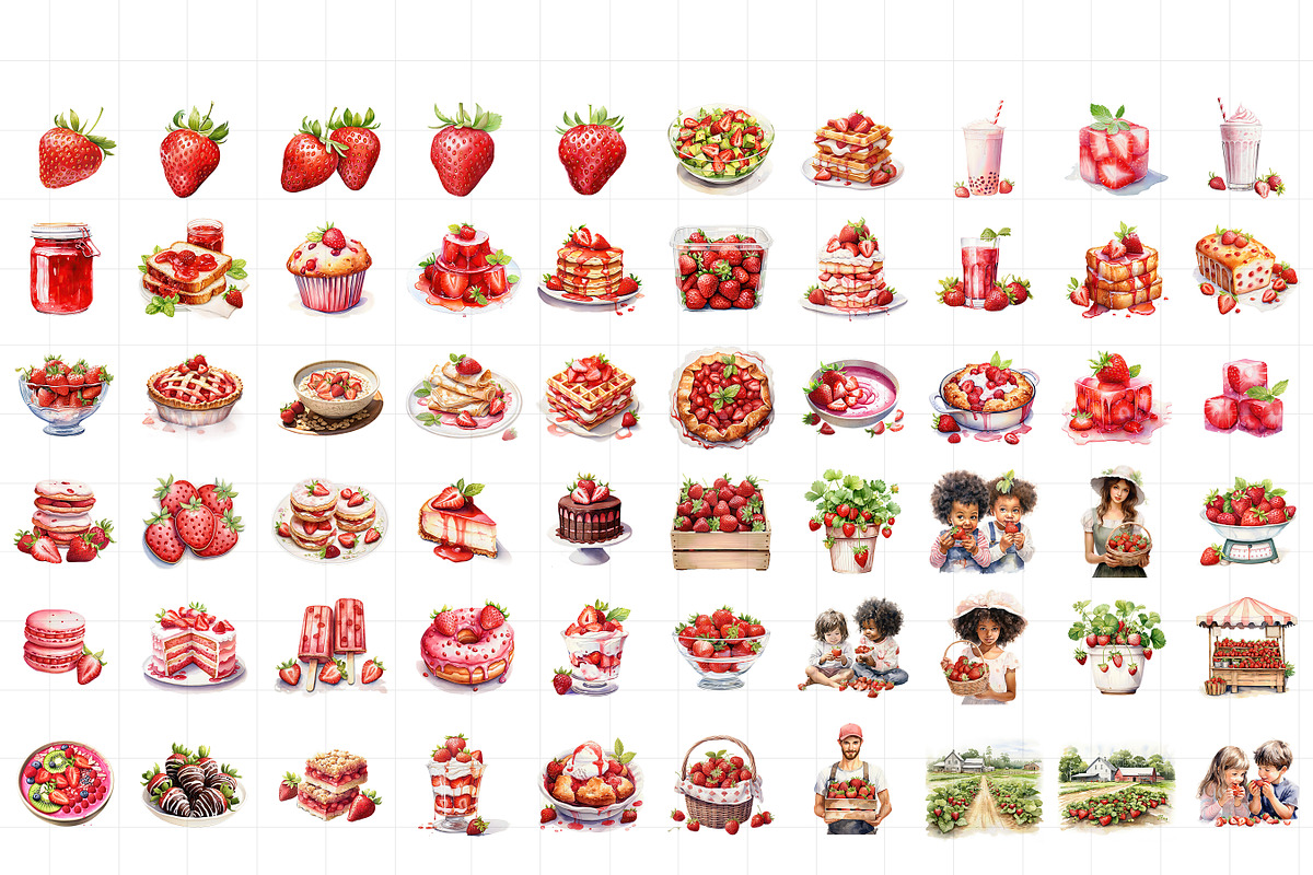 Berry Clipart Bundle, a Food Illustration by PaintPixelCo