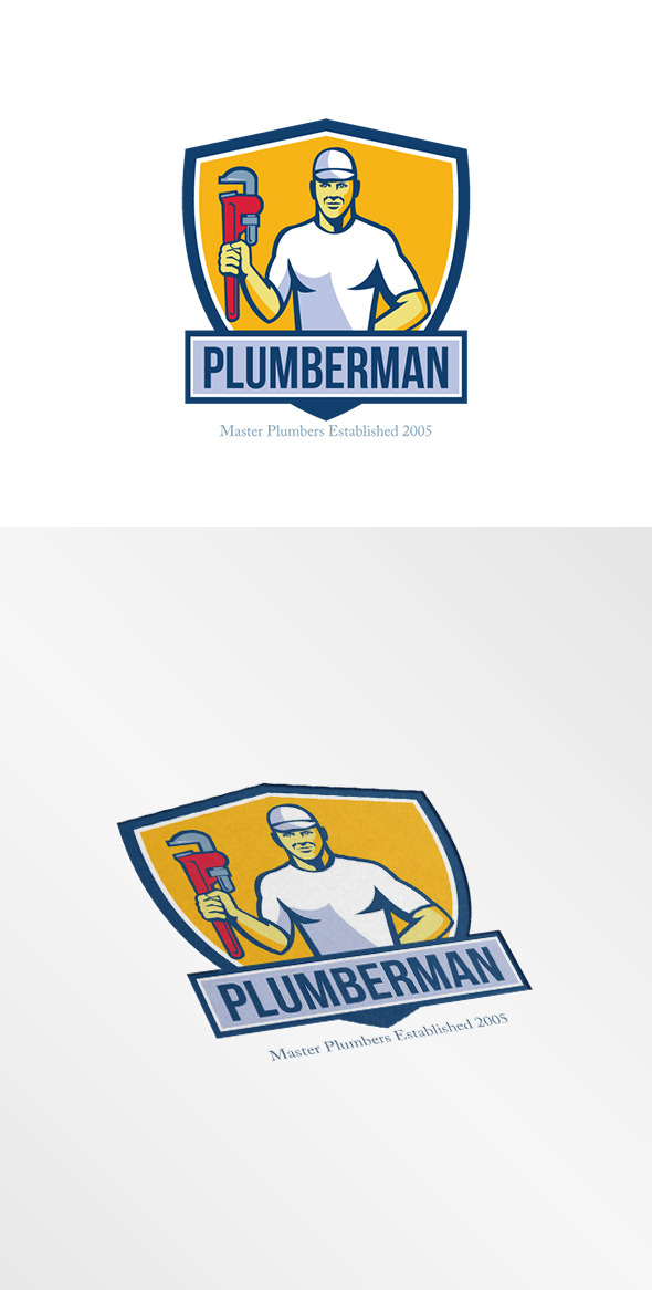 Plumberman Master Plumber Logo, a Branding & Logo Template by patrimonio