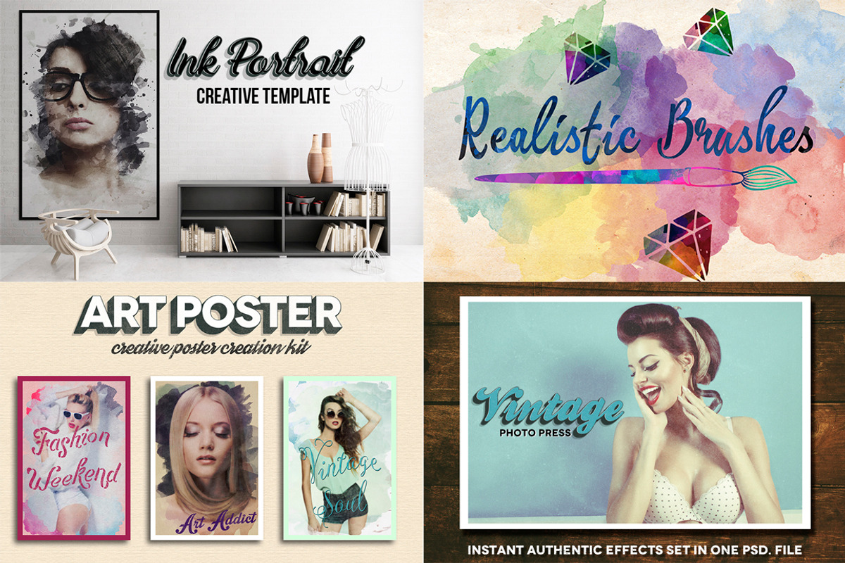 Creative Art Bundle (50% off), an Action Add-On by Gromov Design