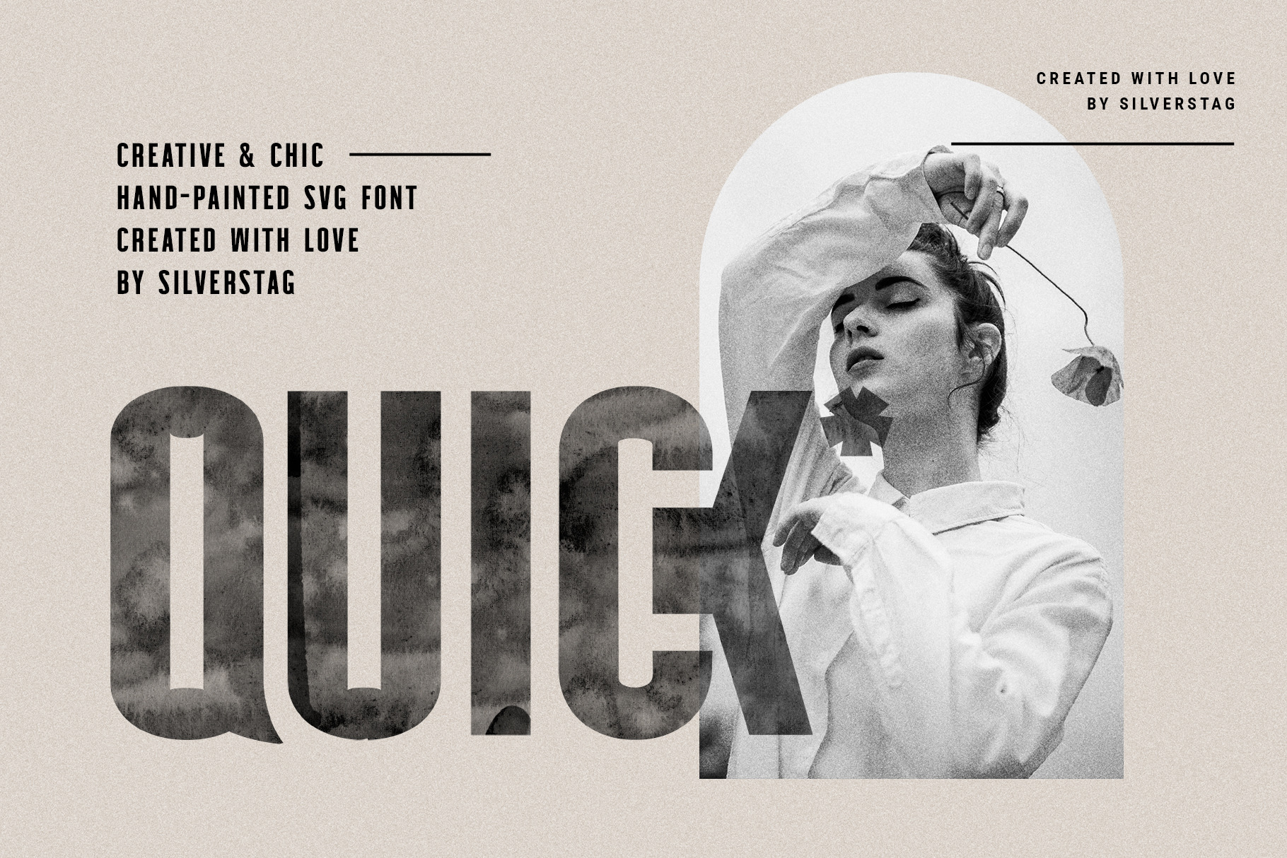QUICK - Modern Hand-Painted SVG Font, a Sans Serif Font by SilverStag ...