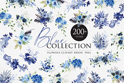 Watercolor Bundle - Blue Collection, an Illustration by Beigetime