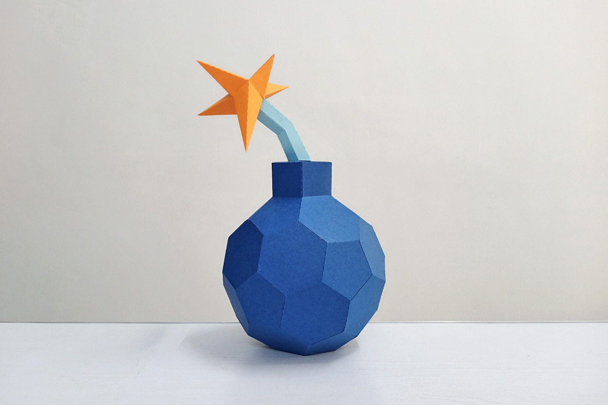 DIY Cannon Bomb - 3d papercraft, a Templates & Theme by PAPER amaze