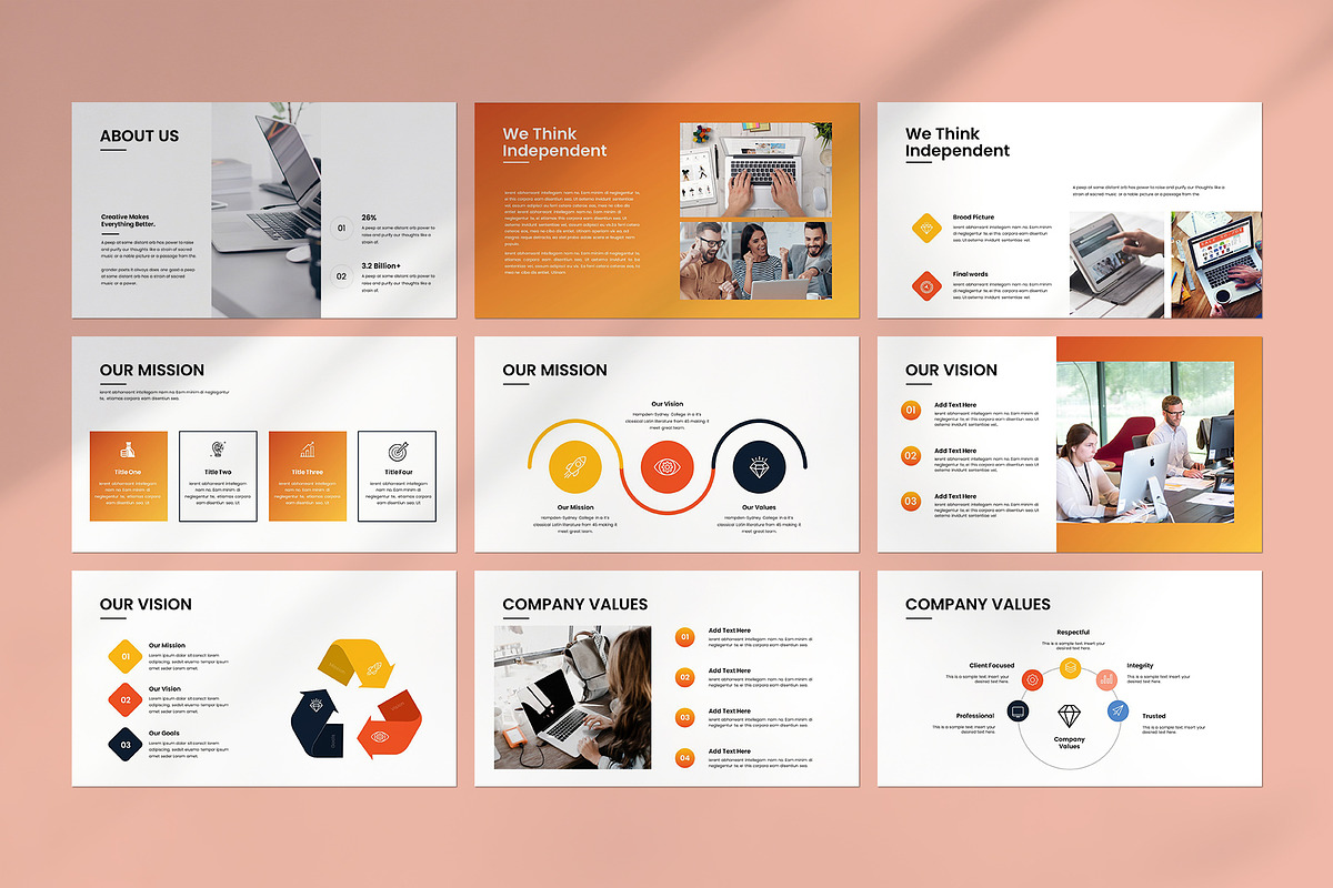 Look | PowerPoint Template, a Presentation Template by CreativeSlides ...