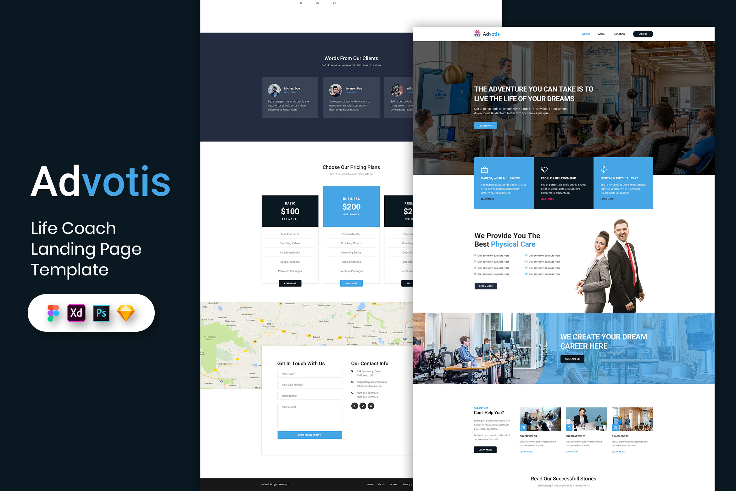 Life Coach Landing Page Template, a Landing Page Template by 3djagan ...