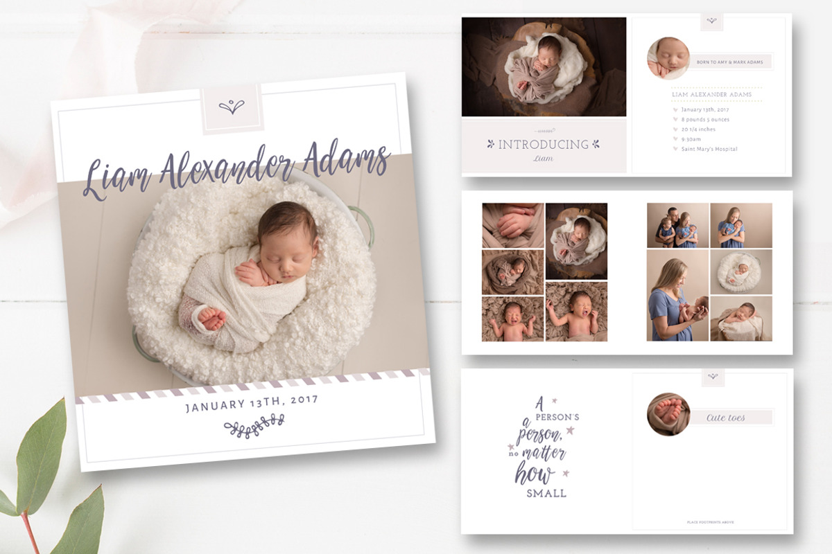 Baby Album Template PSD, a Magazine Template by By Stephanie Design