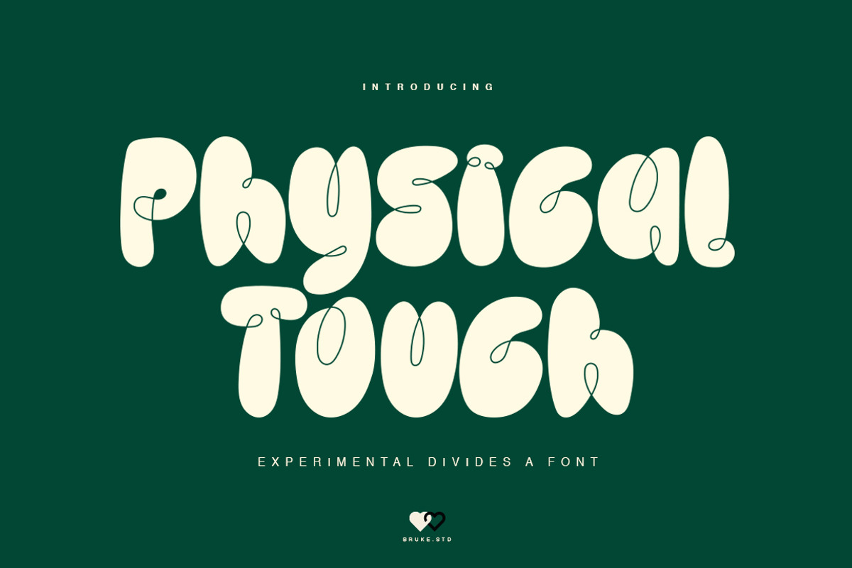 Physical Touch - Font, a Font by Bruke.std