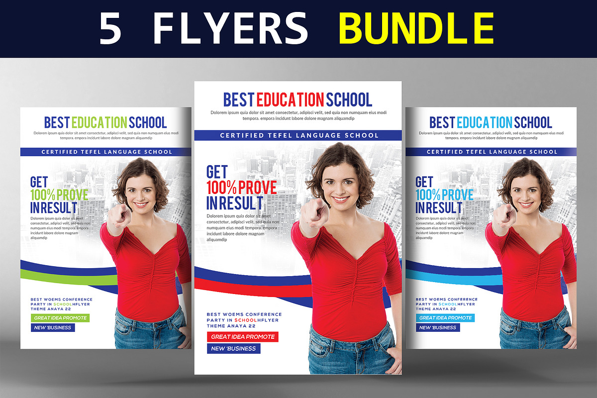 5 Business Flyers Bundle, a Flyer Template by graphicforest