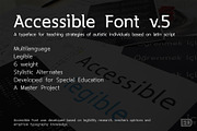 Accessible Font Version 5, a Serif Font by Educational Design