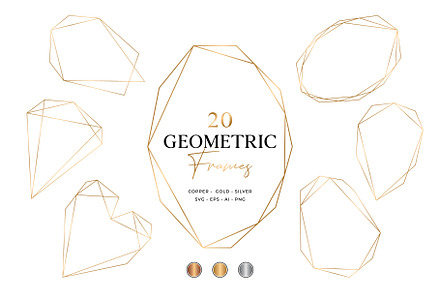20 Geometric Frames | Creative Market