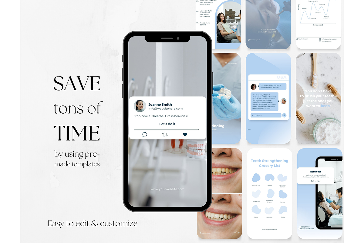 60 Dental Social Media Story, a Social Media Template by PatternLab.