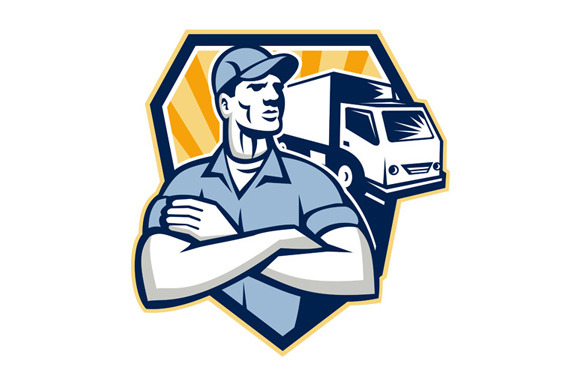 Removal Man Moving Delivery Van, a Transportation Illustration by ...