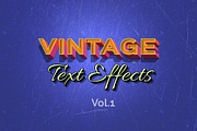 Vintage Retro Text Effects - Vol.1, a Layer Style Add-On by Graphicsfuel