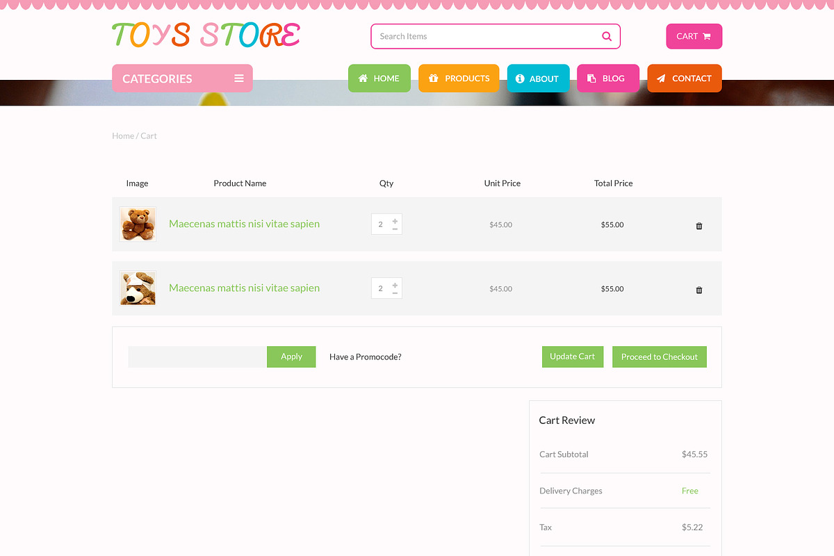 Toy Store PSD Website Template, a Websites & App Template by WebbyTemplates