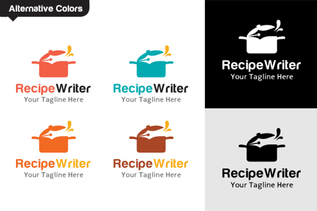 Recipe Writer Logo Design / icon, a Branding & Logo Template by ...