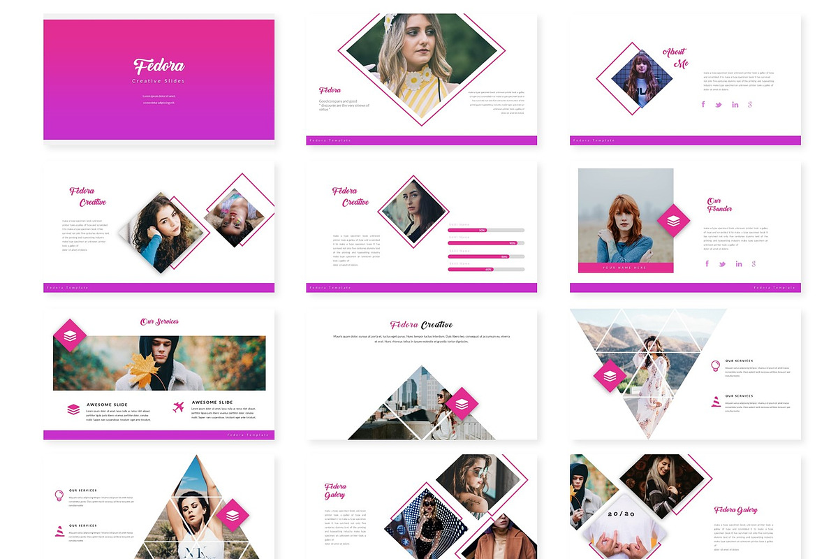 Fedora - Powerpoint Template, a Presentation Template by AQR Studio | Creative Market