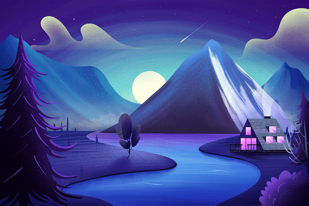 Mountain Backgrounds Pack, an Object Graphic by DesignerCandies