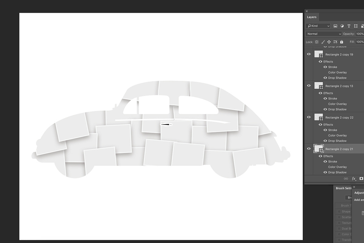 Classic Car Shape Photo Collage ID98, a Stationery Template by AIW ...